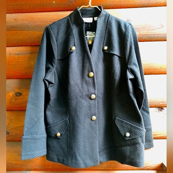 Joan Rivers | Jackets & Coats | Joan Rivers Chevron Textured Knit ...